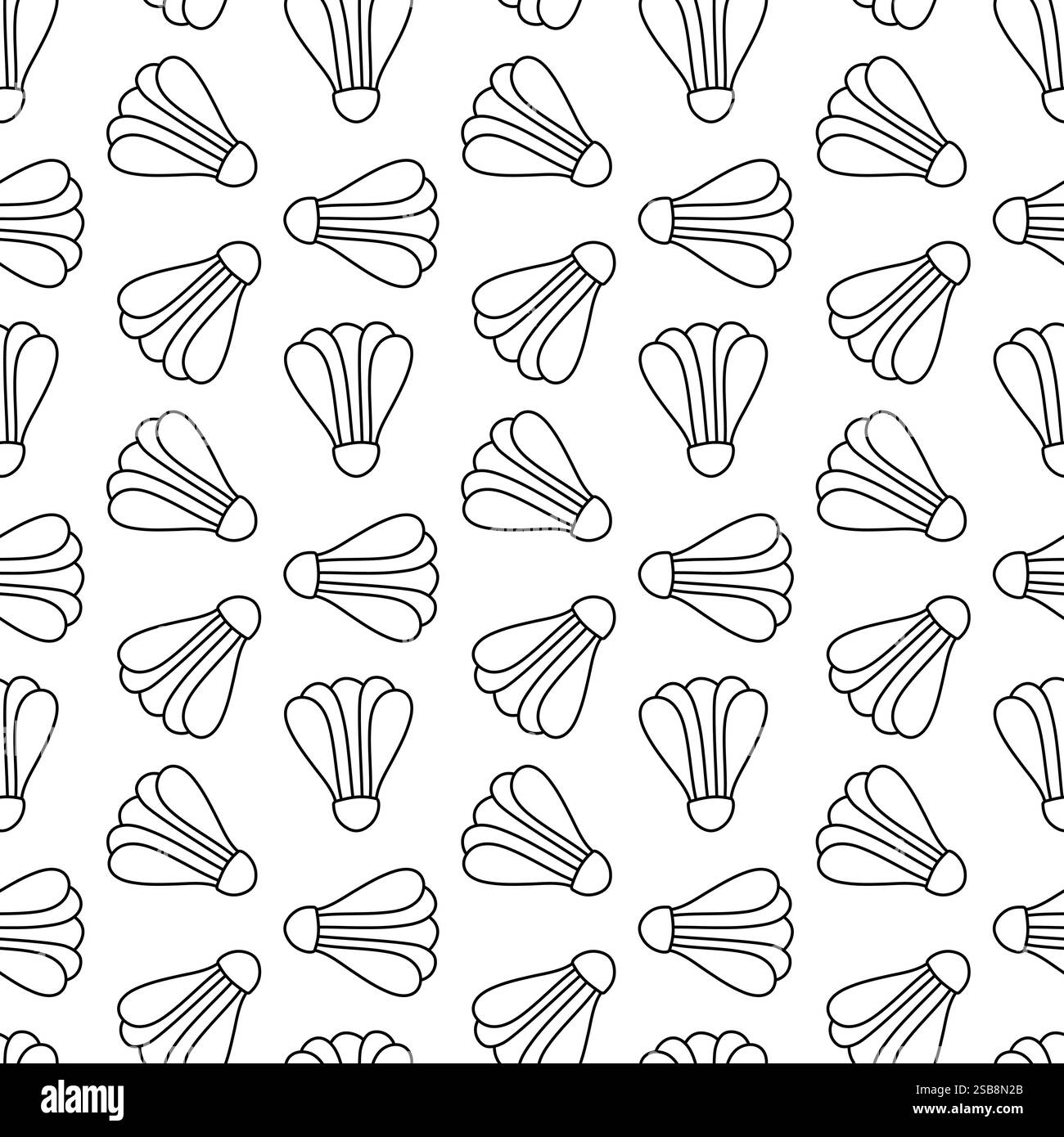 Badminton Seamless Shuttlecock vector pattern tennis ball tile ...