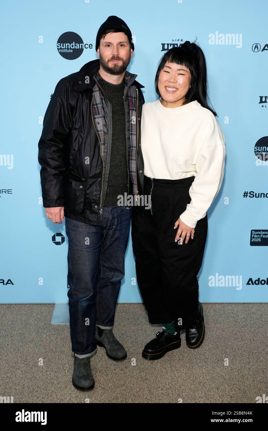 Jett Steiger and Lana Kim attend the premiere of "Atropia" during the ...