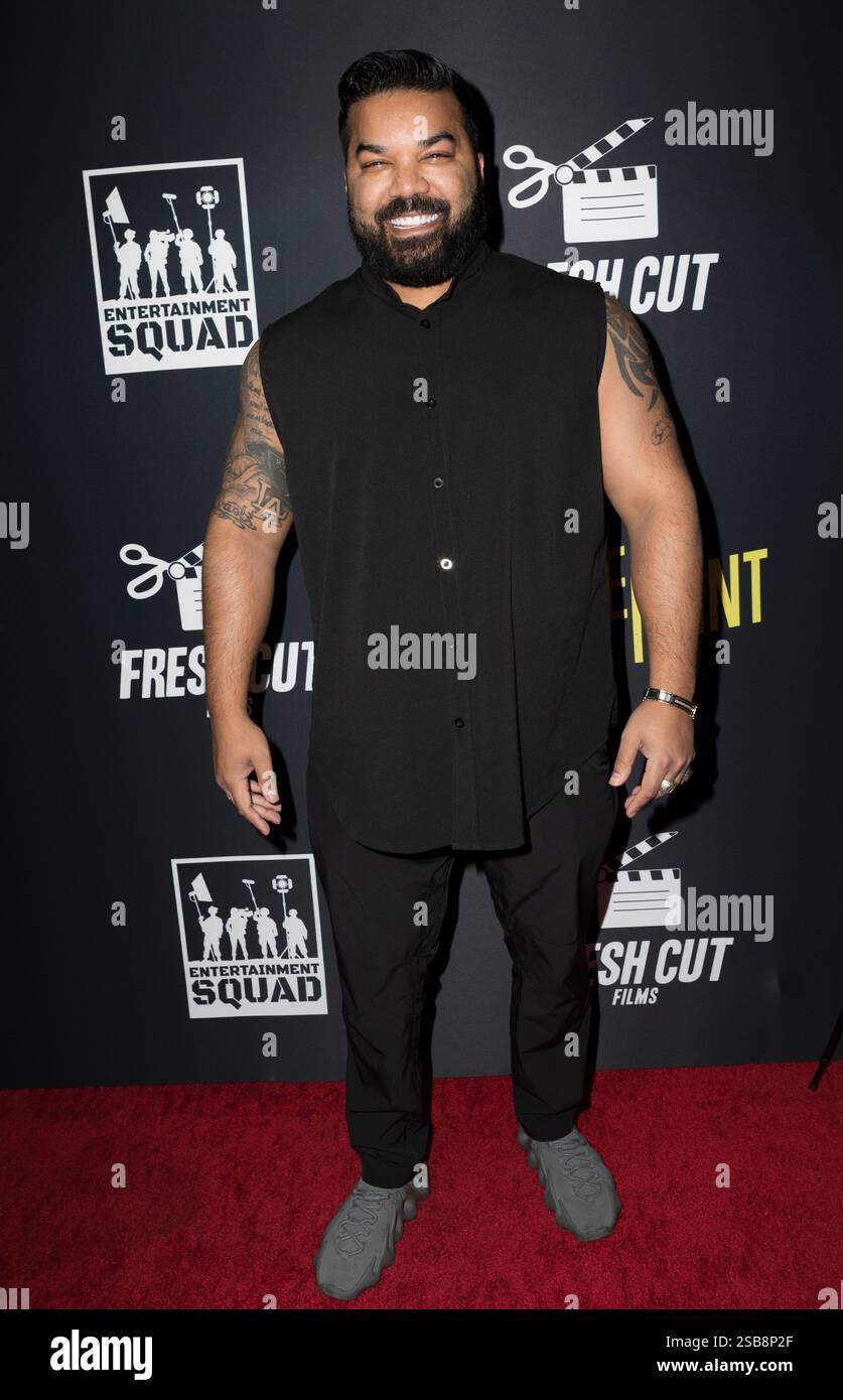 Adrian Dev arrives at the "Grace Point" film premiere on January 30 ...