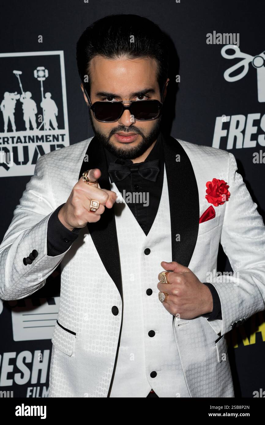 James Darius arrives at the "Grace Point" film premiere on January 30, 2025 at the Regal Cinemas ...