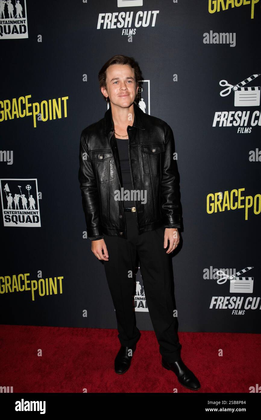 John Owen Lowe arrives at the "Grace Point" film premiere on January 30 ...