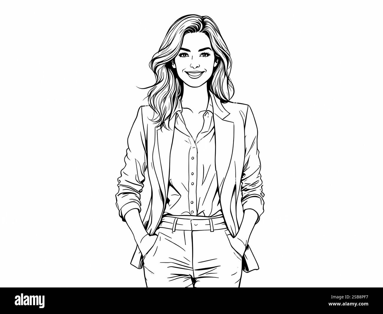 Modern woman in stylish Cut Out Stock Images & Pictures - Alamy