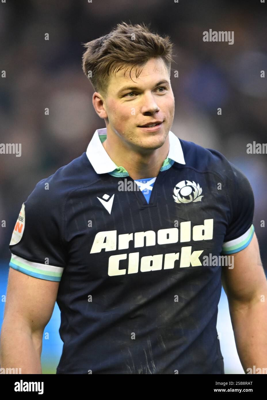 Edinburgh, Scotland, 1st February 2025. Huw Jones of Scotland during ...