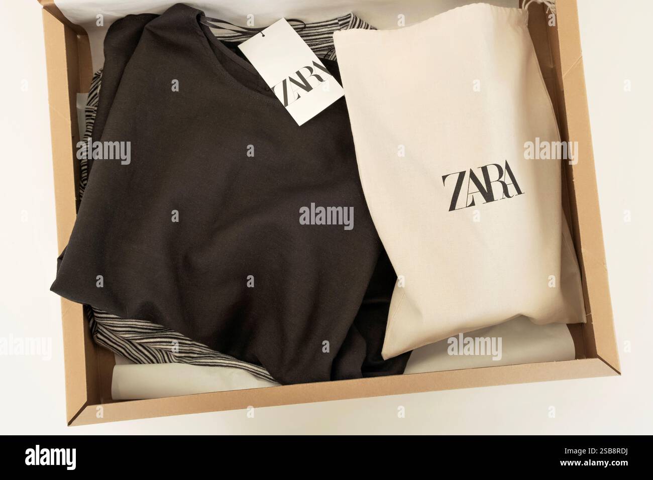 Alicante, Spain - January 30, 2025: Online shopping in Zara clothing ...