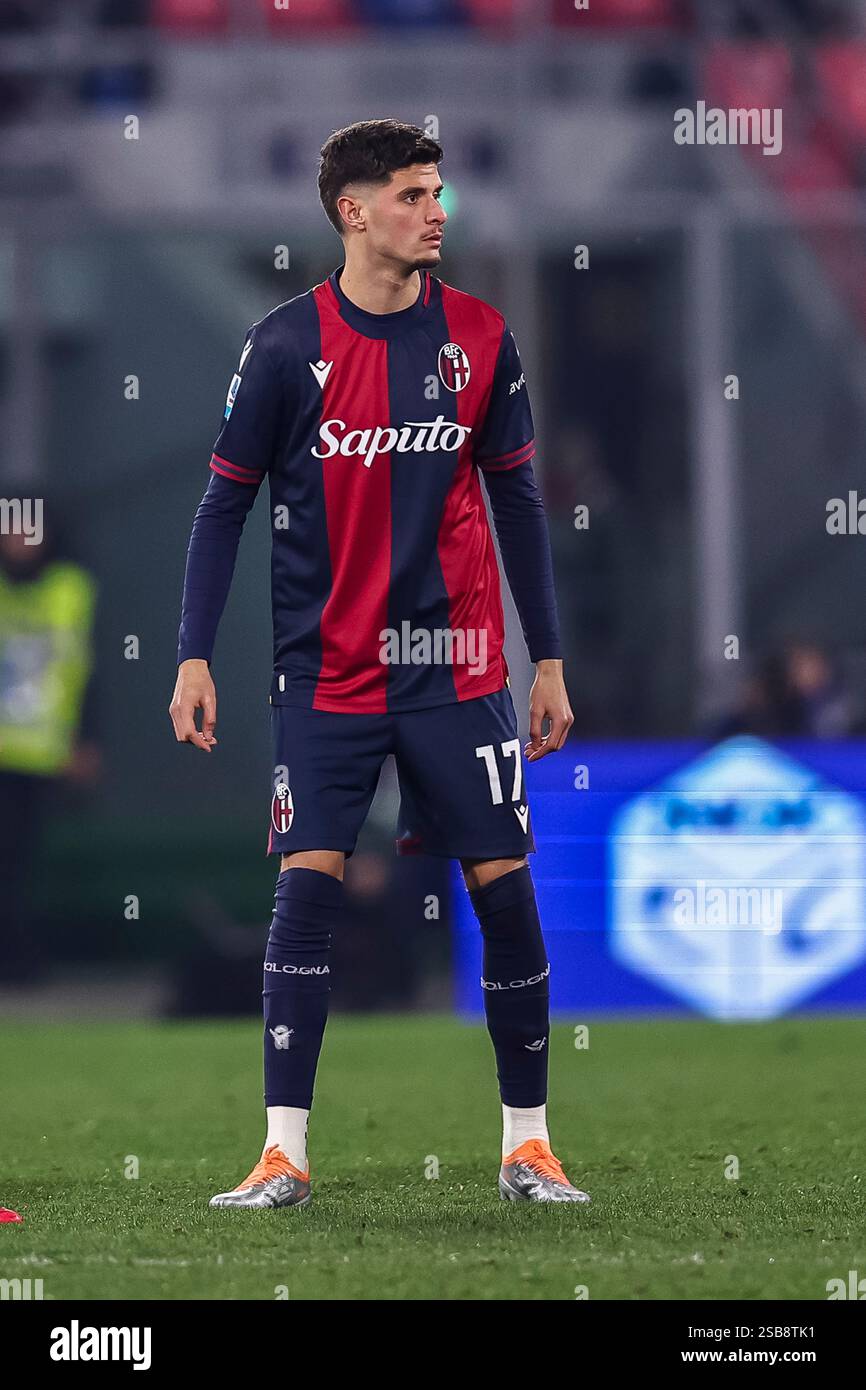 Oussama El Azzouzi (Bologna) during the Italian "Serie A" match between Bologna 2-0 Como at ...