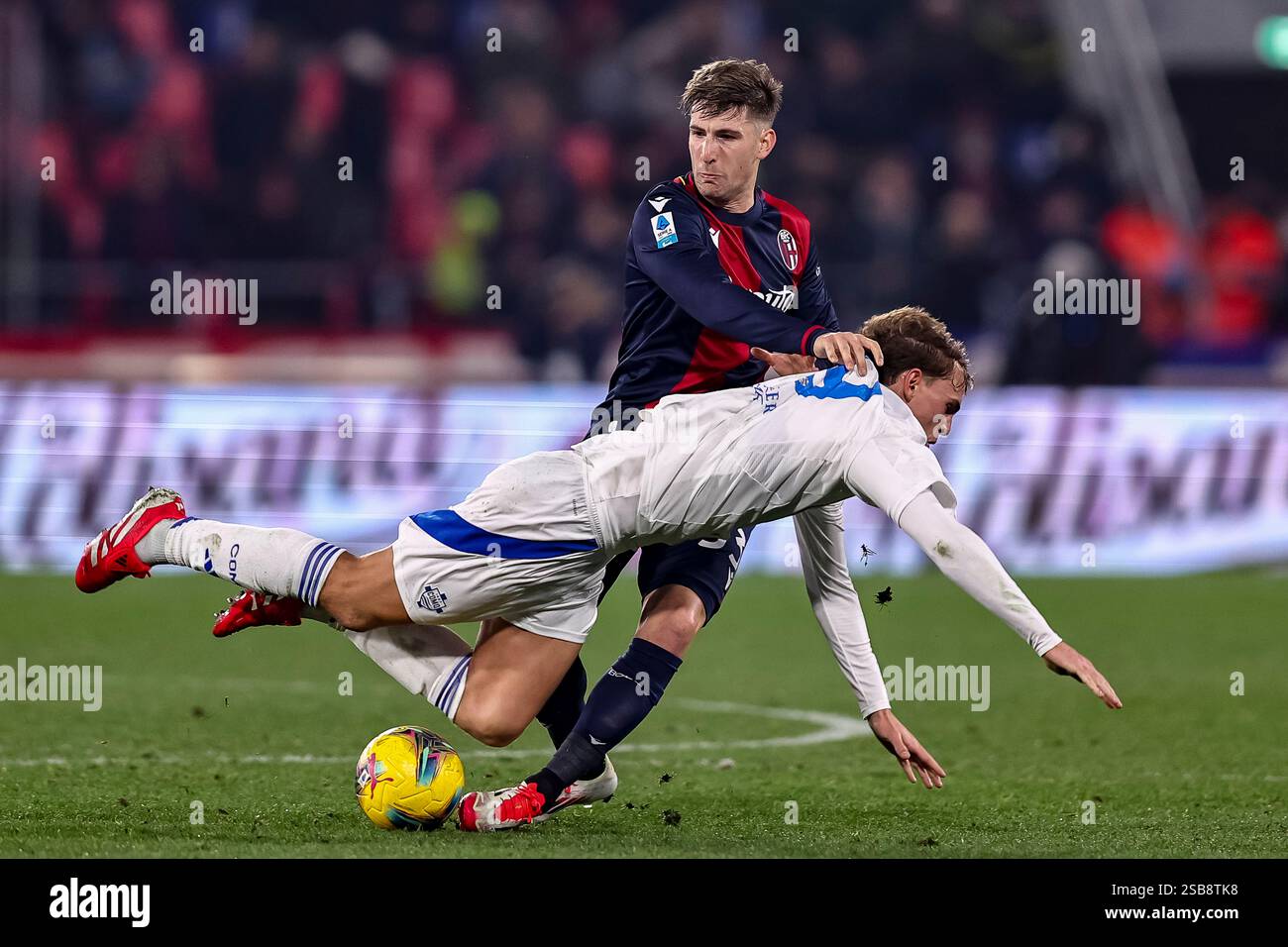 Juan Miranda (Bologna) Jonathan Ikone (Como) during the Italian "Serie ...