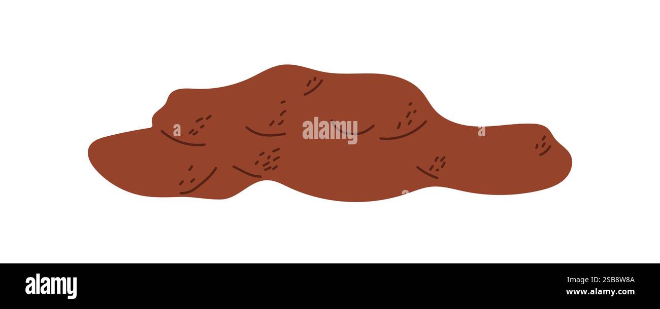 Brown mound resembling organic matter on a white background ...