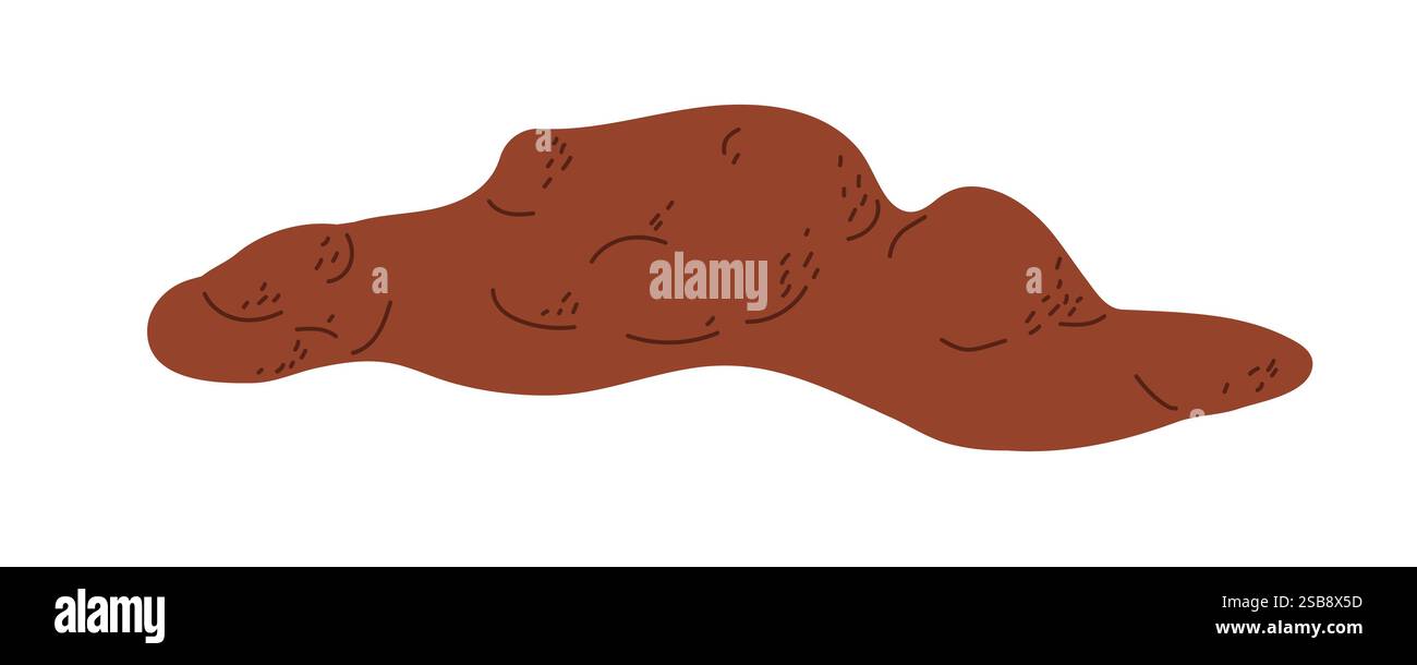 Brown blob resembling a piece of clay lying on a white surface in a ...