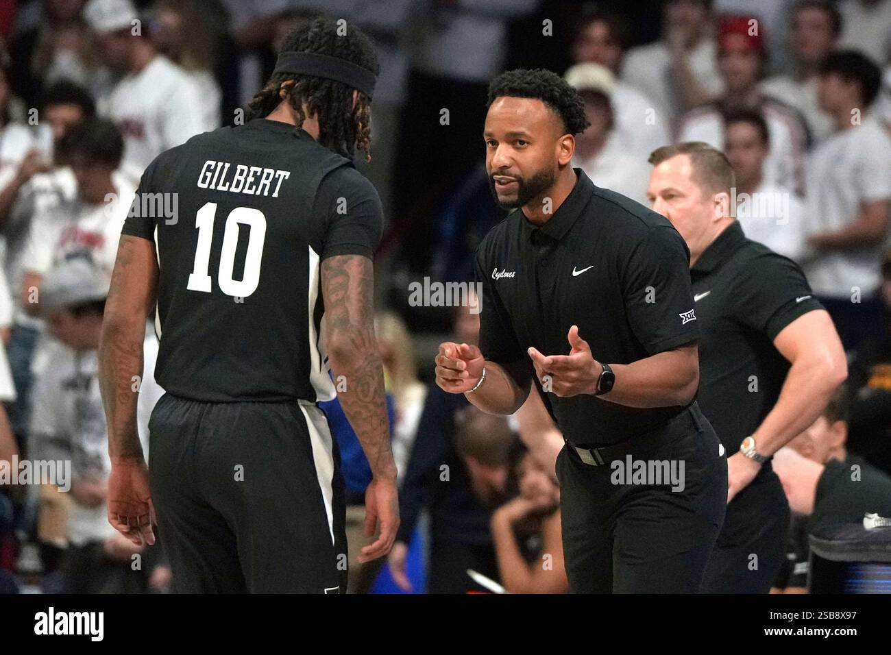 Iowa State assistant coach JR Blount during the first half of an NCAA ...