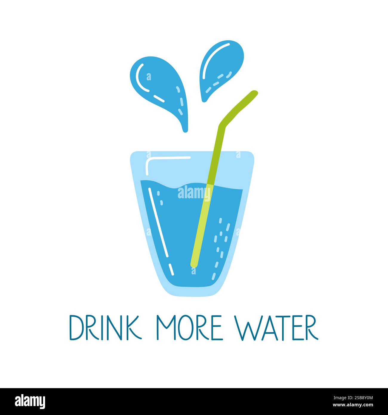 Encouraging hydration with a glass of water and a straw, emphasizing ...