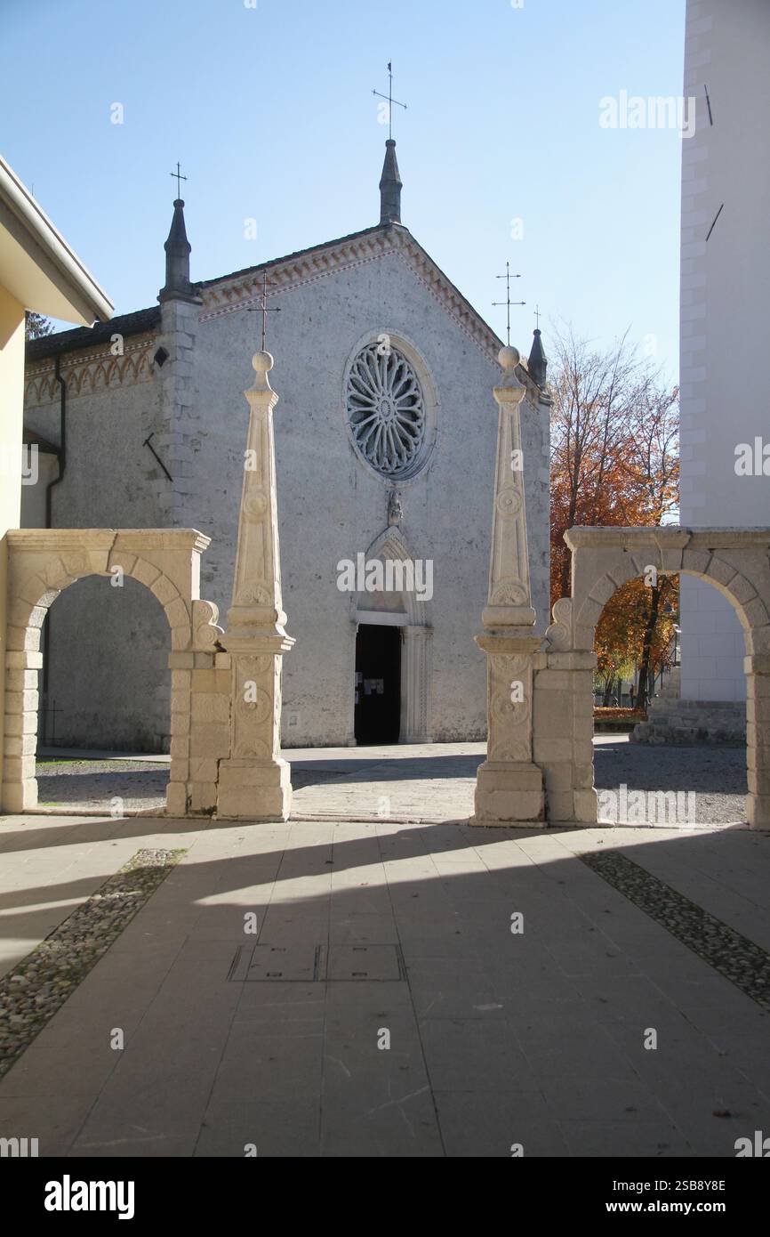 Maniago, Italy. The15th century Cathedral of San Mauro Martire of ...