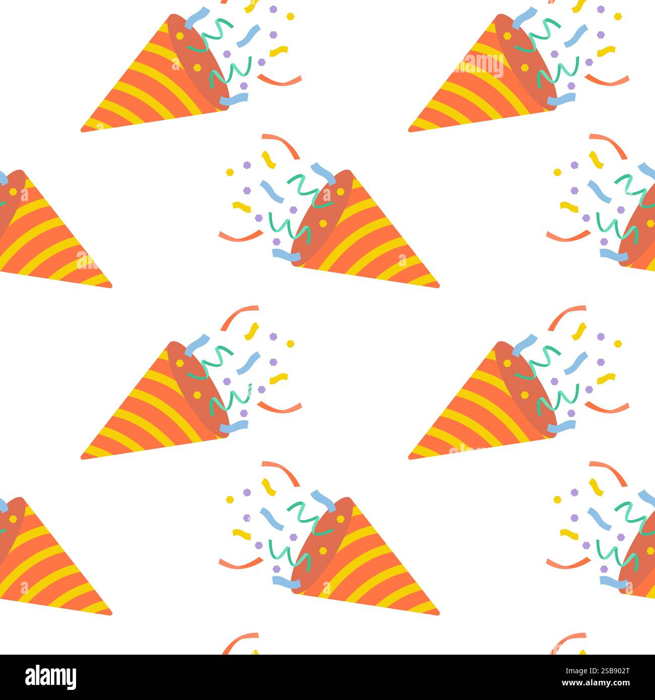 Colorful party hats with confetti create a fun festive background for ...