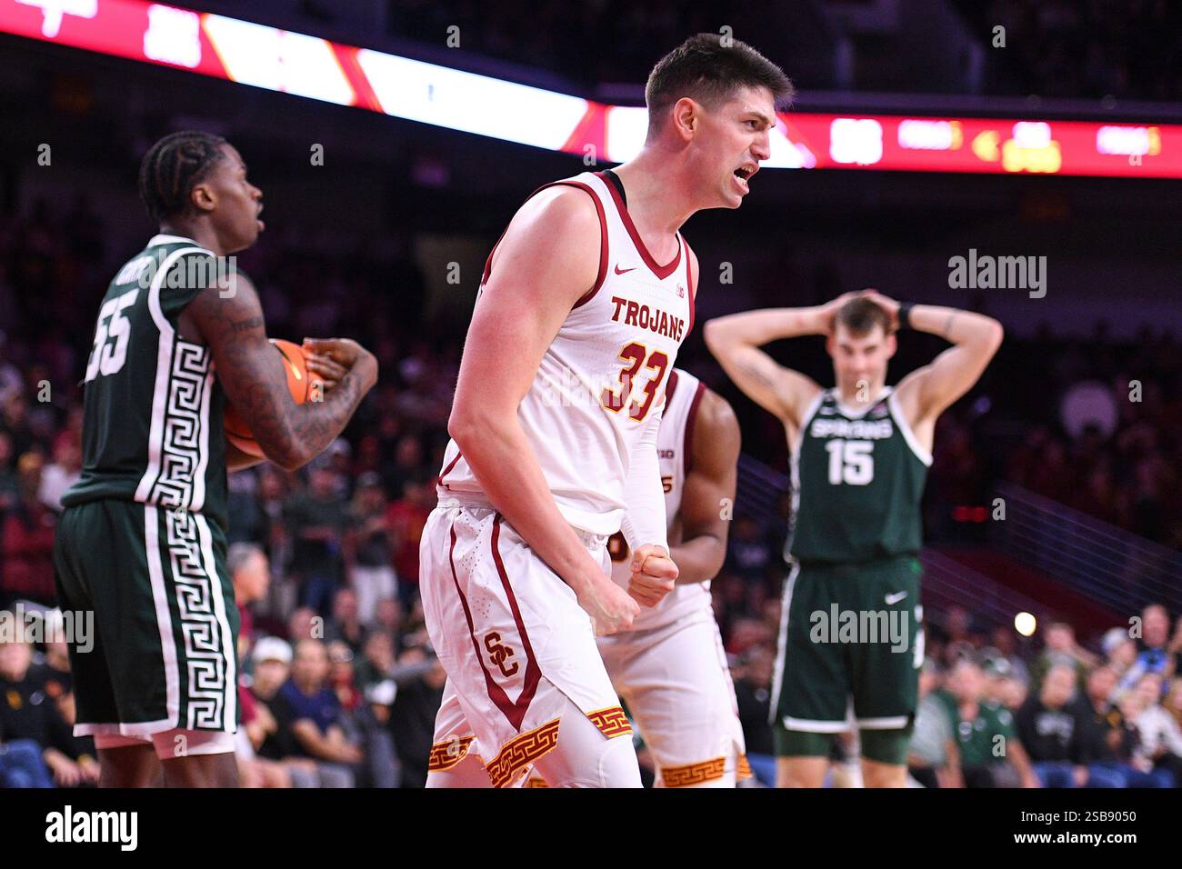 LOS ANGELES, CA - FEBRUARY 01: USC Trojans forward Josh Cohen (33 ...