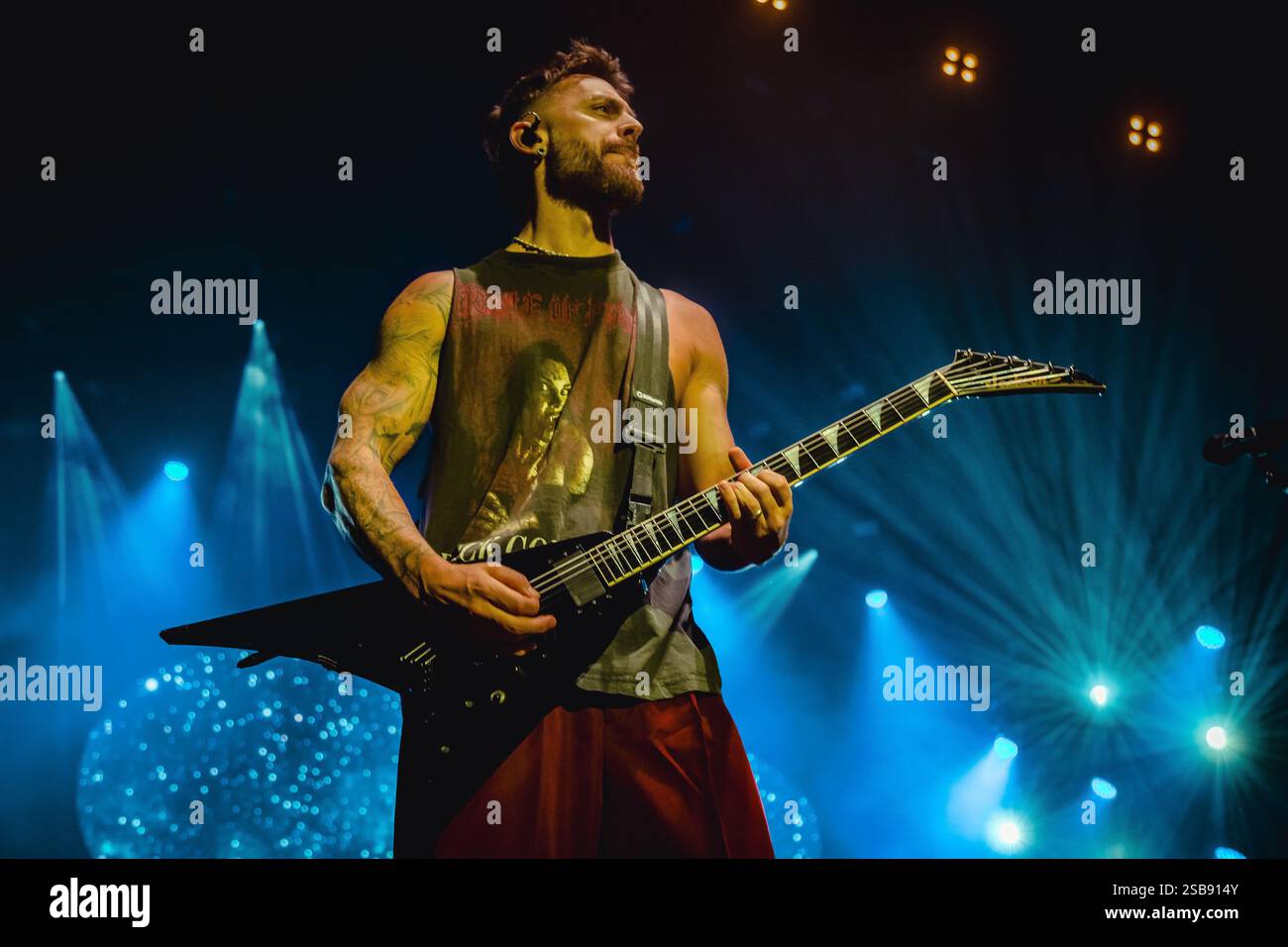 London, UK. 01st Feb, 2025. Matthew Tuck of Bullet for My Valentine ...