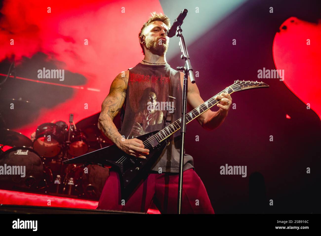 London, UK. 01st Feb, 2025. Matthew Tuck of Bullet for My Valentine ...