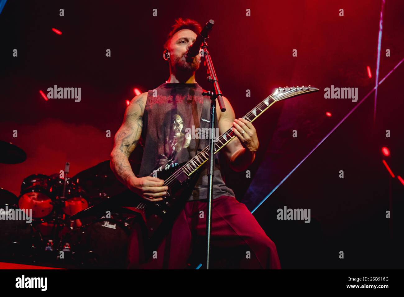 London, UK. 01st Feb, 2025. Matthew Tuck of Bullet for My Valentine ...