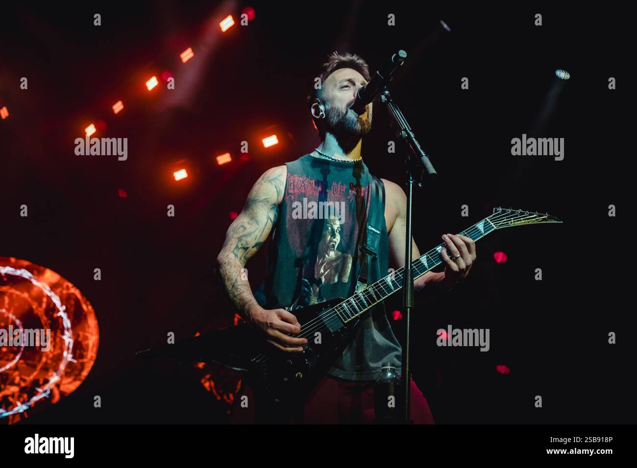 London, UK. 01st Feb, 2025. Matthew Tuck of Bullet for My Valentine ...
