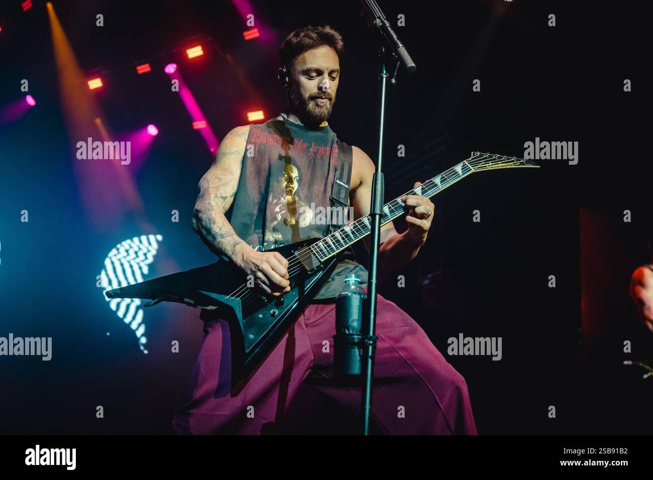 London, UK. 01st Feb, 2025. Matthew Tuck of Bullet for My Valentine ...