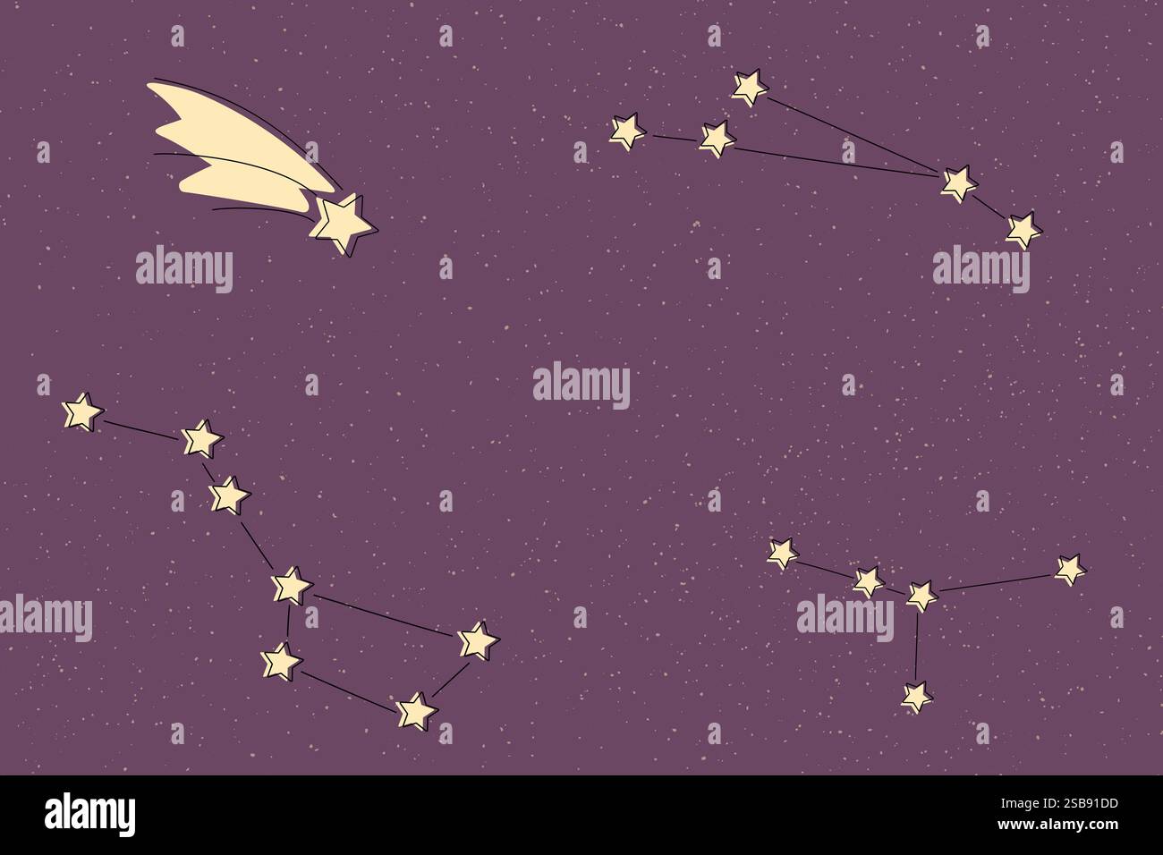 Abstract shooting star, falling star with a powerful trail star on a ...
