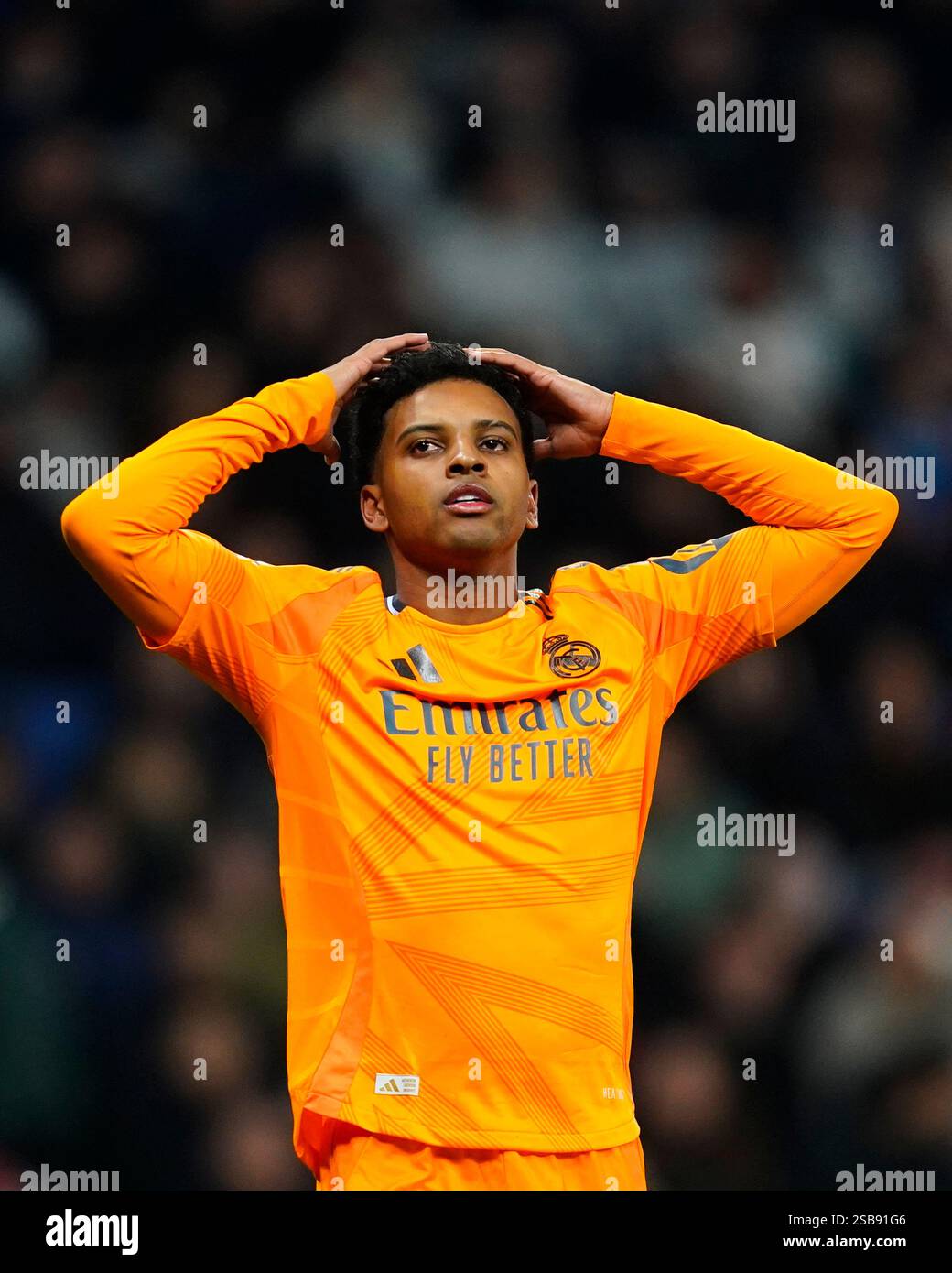 Barcelona, Spain. 01st Feb, 2025. Rodrygo Goes of Real Madrid during ...