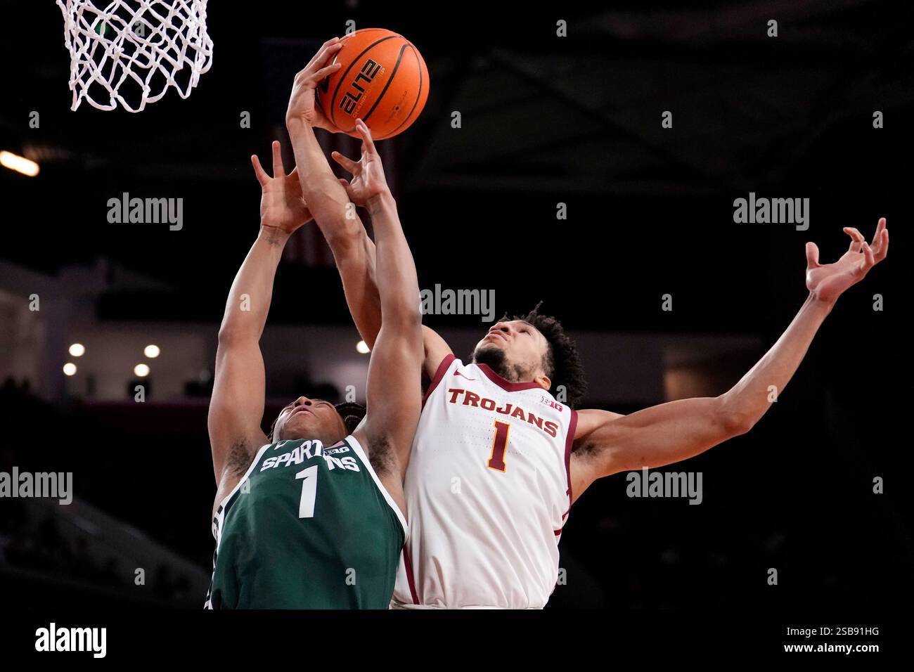 Michigan State guard Jeremy Fears Jr., left, and Southern California ...