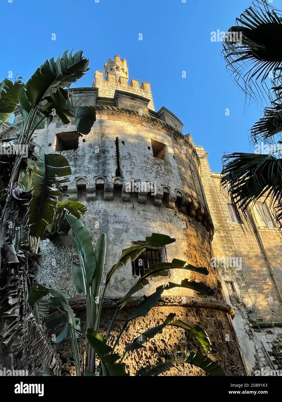 Towers of the Acquaviva Castle in Nardo, Italy Stock Photo - Alamy