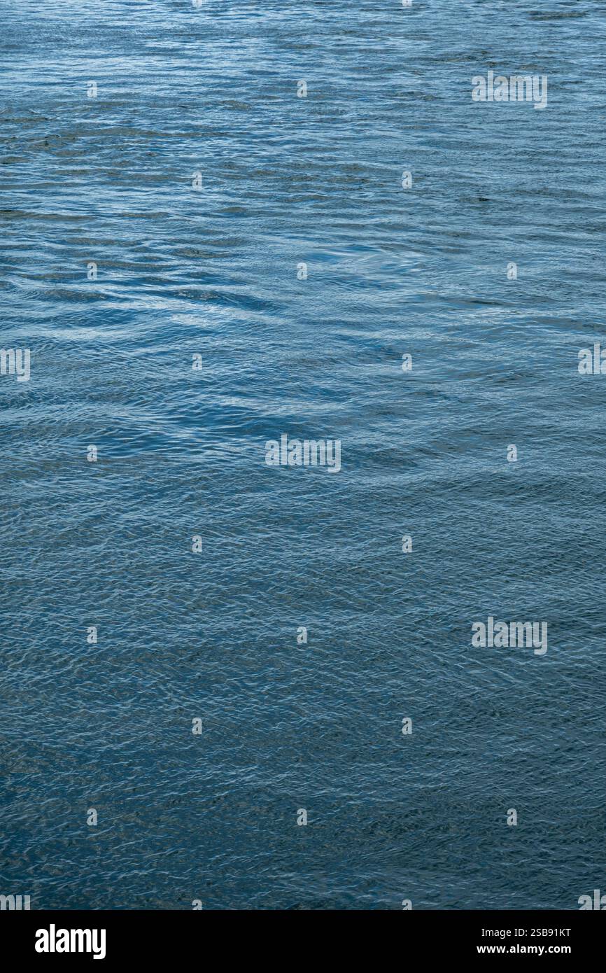 Abstract azure water surface with mild waves, vertical image Stock ...