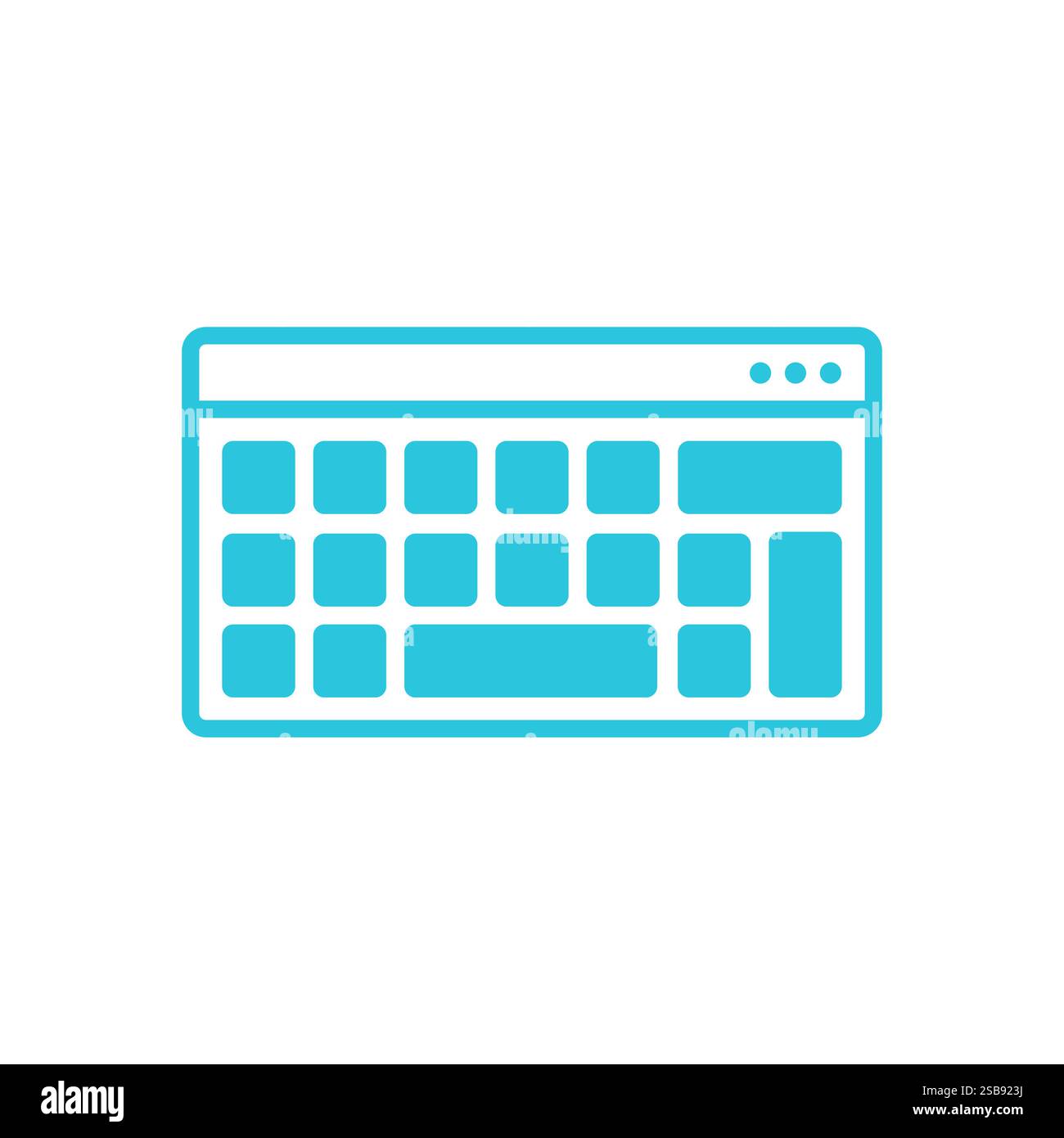 Computer blue keyboard on Stock Vector Images - Alamy