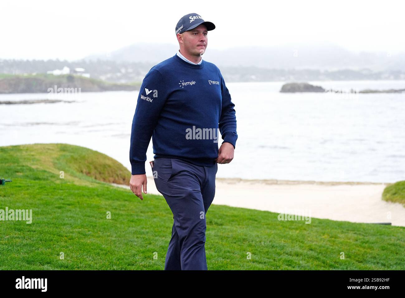 PEBBLE BEACH, CA - FEBRUARY 01: PGA golfer Sepp Straka walks off the ...