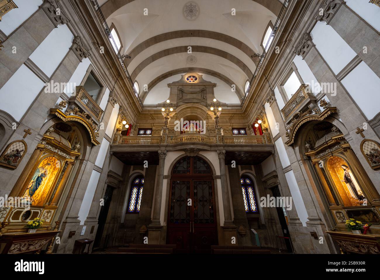 Porto, Portugal - Aug 11, 2024: The famous Trindade Church interior in ...