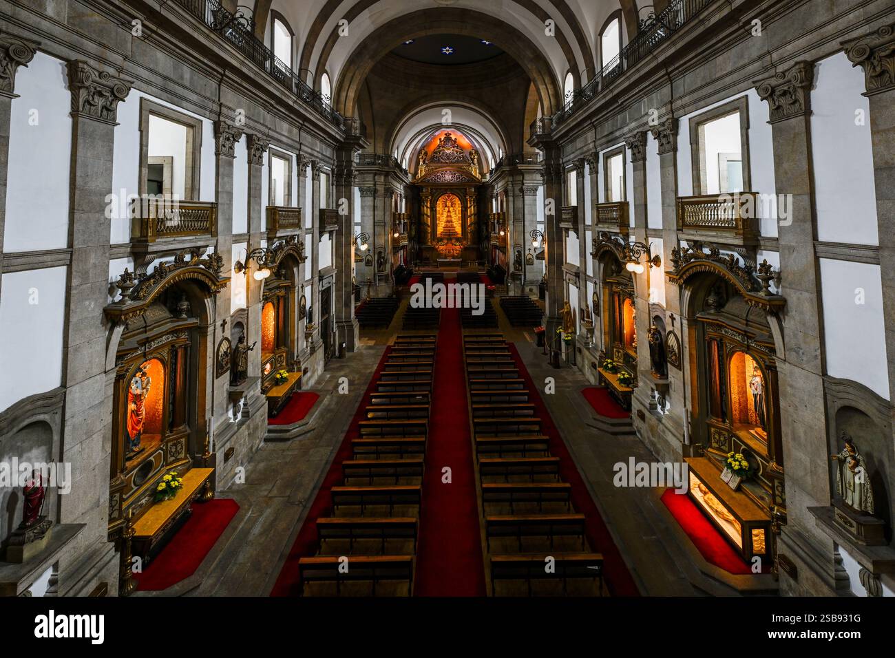 Porto, Portugal - Aug 11, 2024: The famous Trindade Church interior in ...