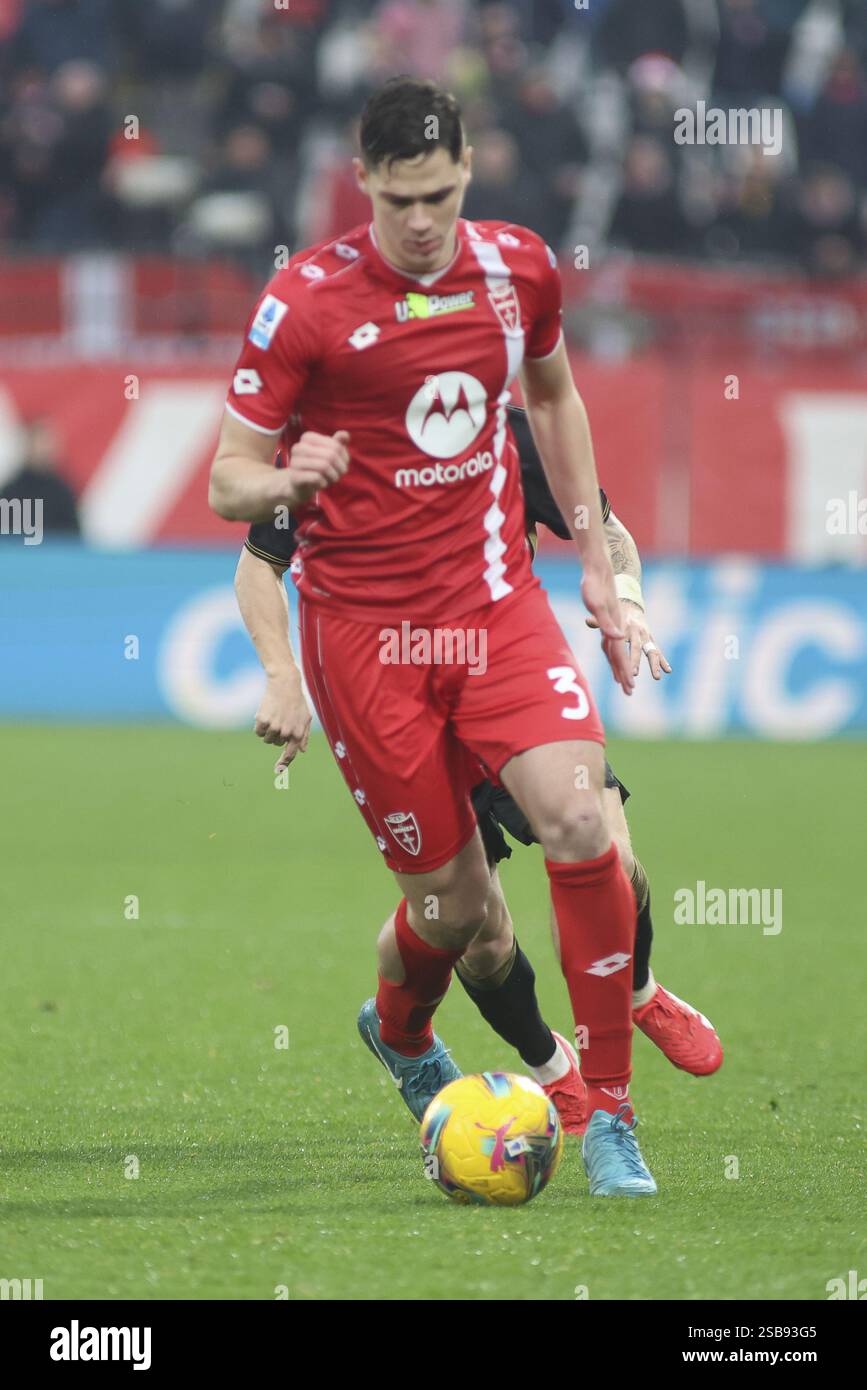 Monza, Italy. 01st Feb, 2025. Stefan Lekovic of AC Monza play the ball ...