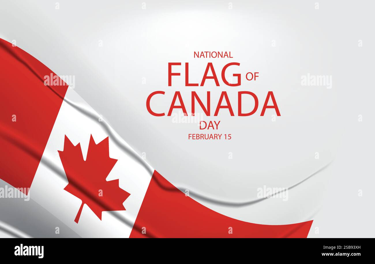A digitally designed illustration celebrating National Flag of Canada ...
