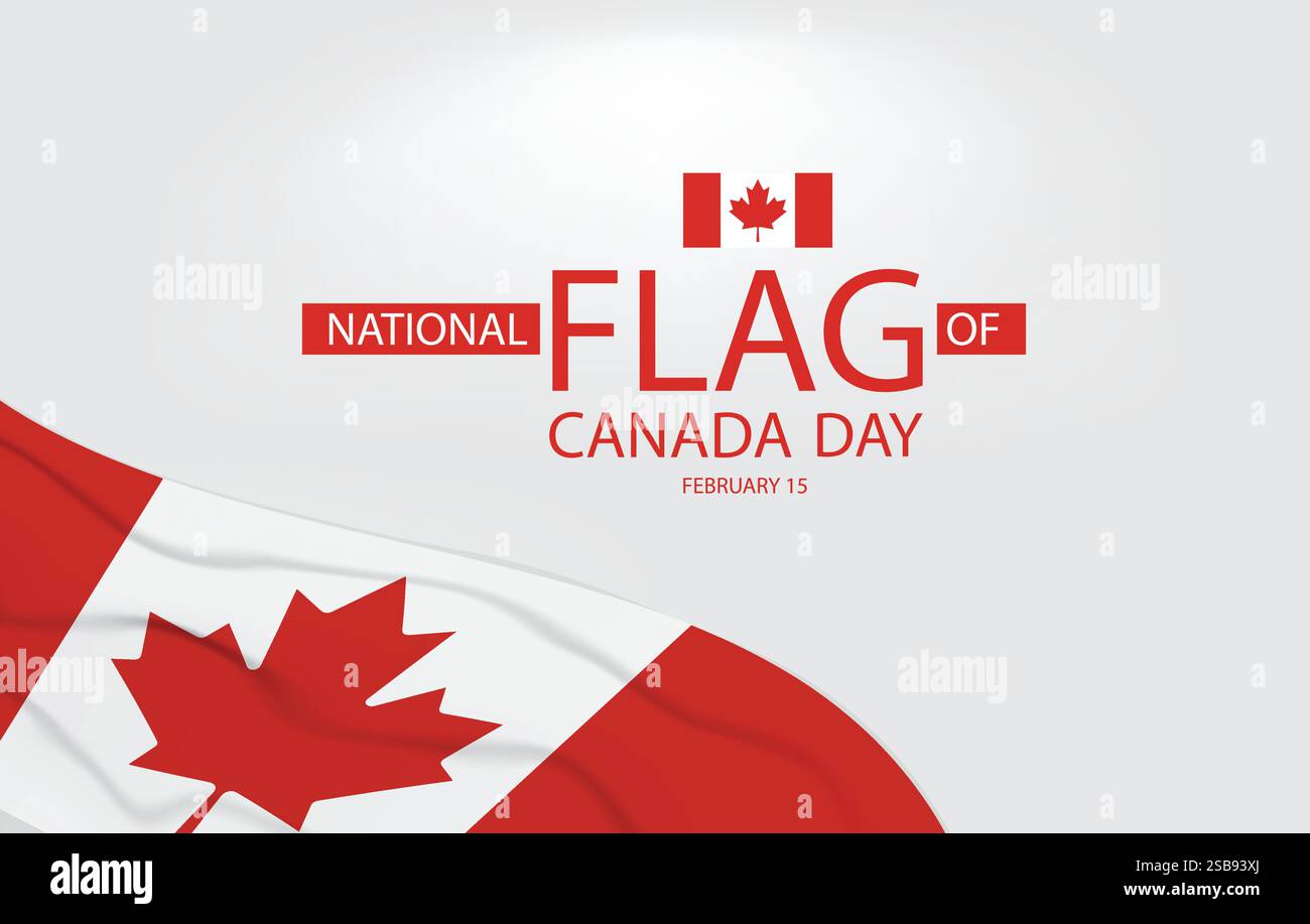 A digitally designed illustration celebrating National Flag of Canada ...