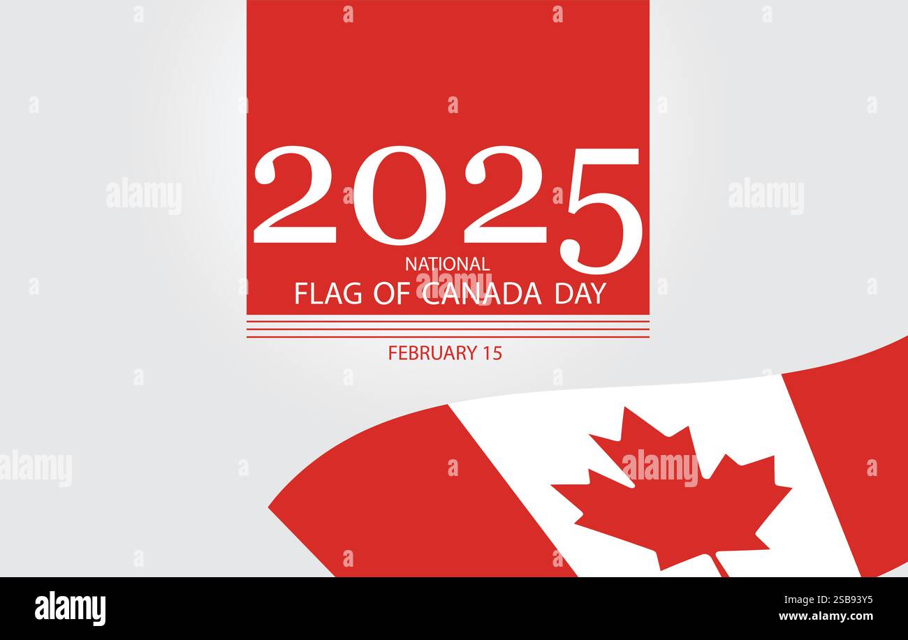 A digitally designed illustration celebrating National Flag of Canada ...