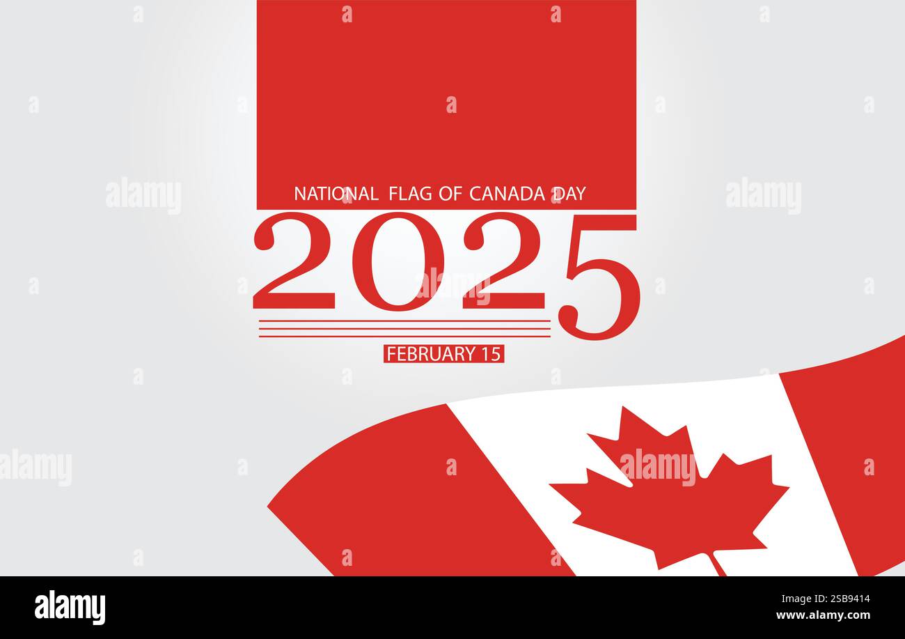 A digitally designed illustration celebrating National Flag of Canada ...