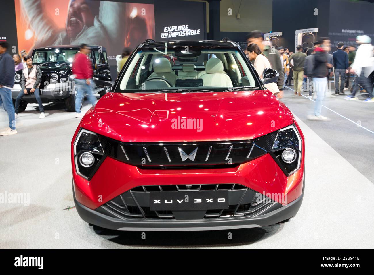NEW DELHI - JANUARY 21, 2025: Mahindra XUV 3XO car is on display at ...