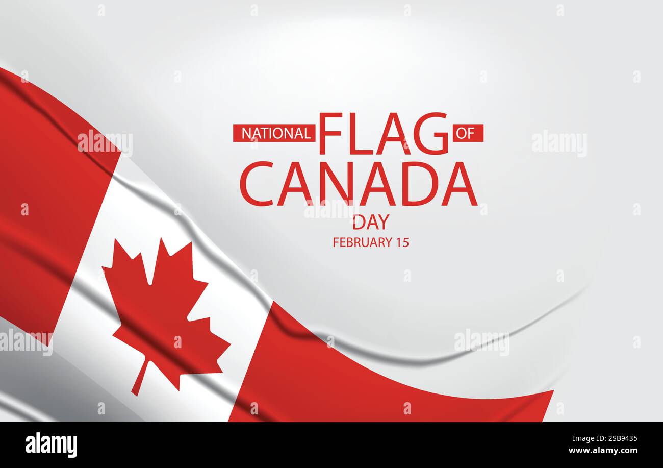 A digitally designed illustration celebrating National Flag of Canada ...