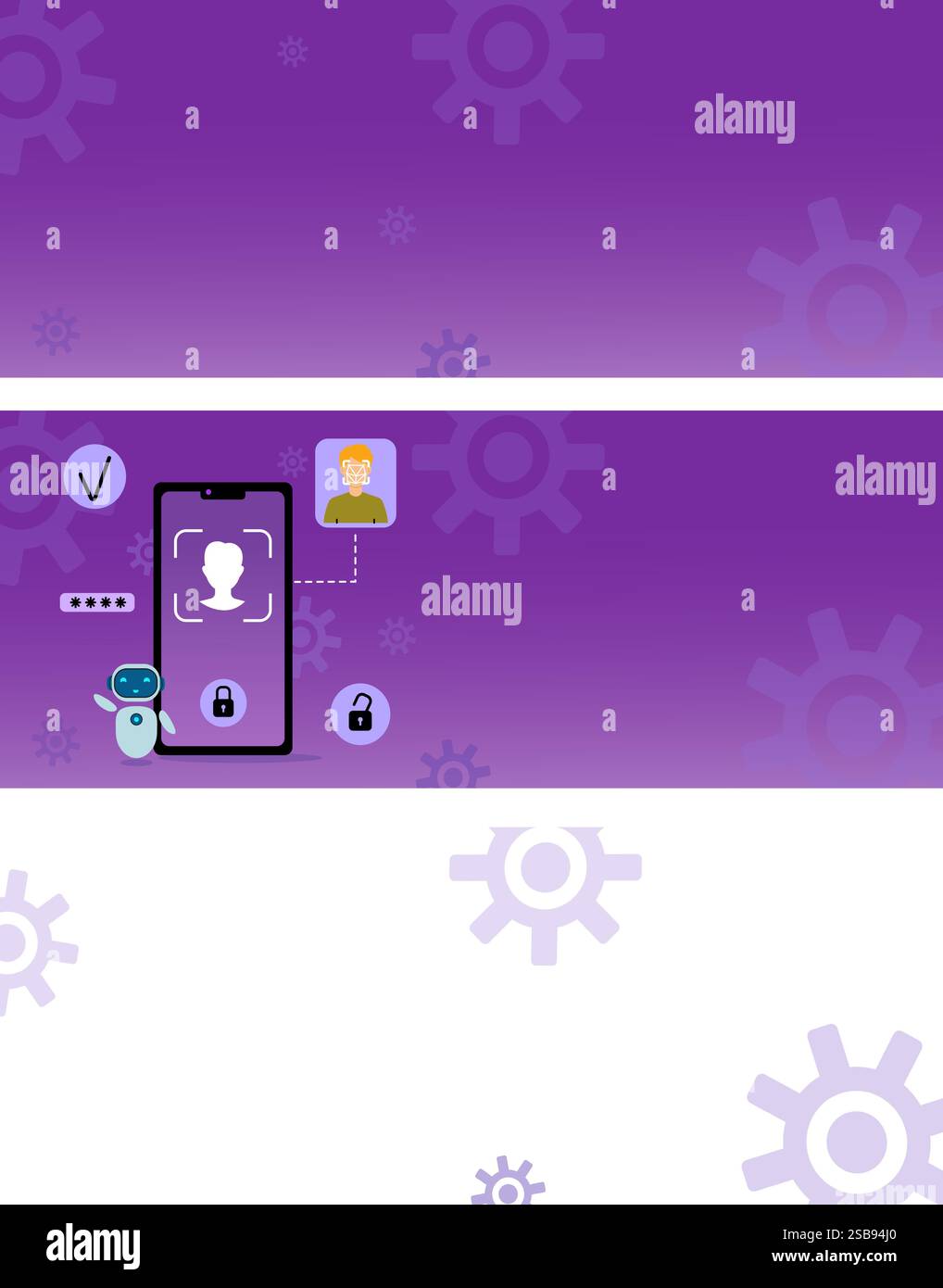 Fingerprint recognition on computer Stock Vector Images - Alamy