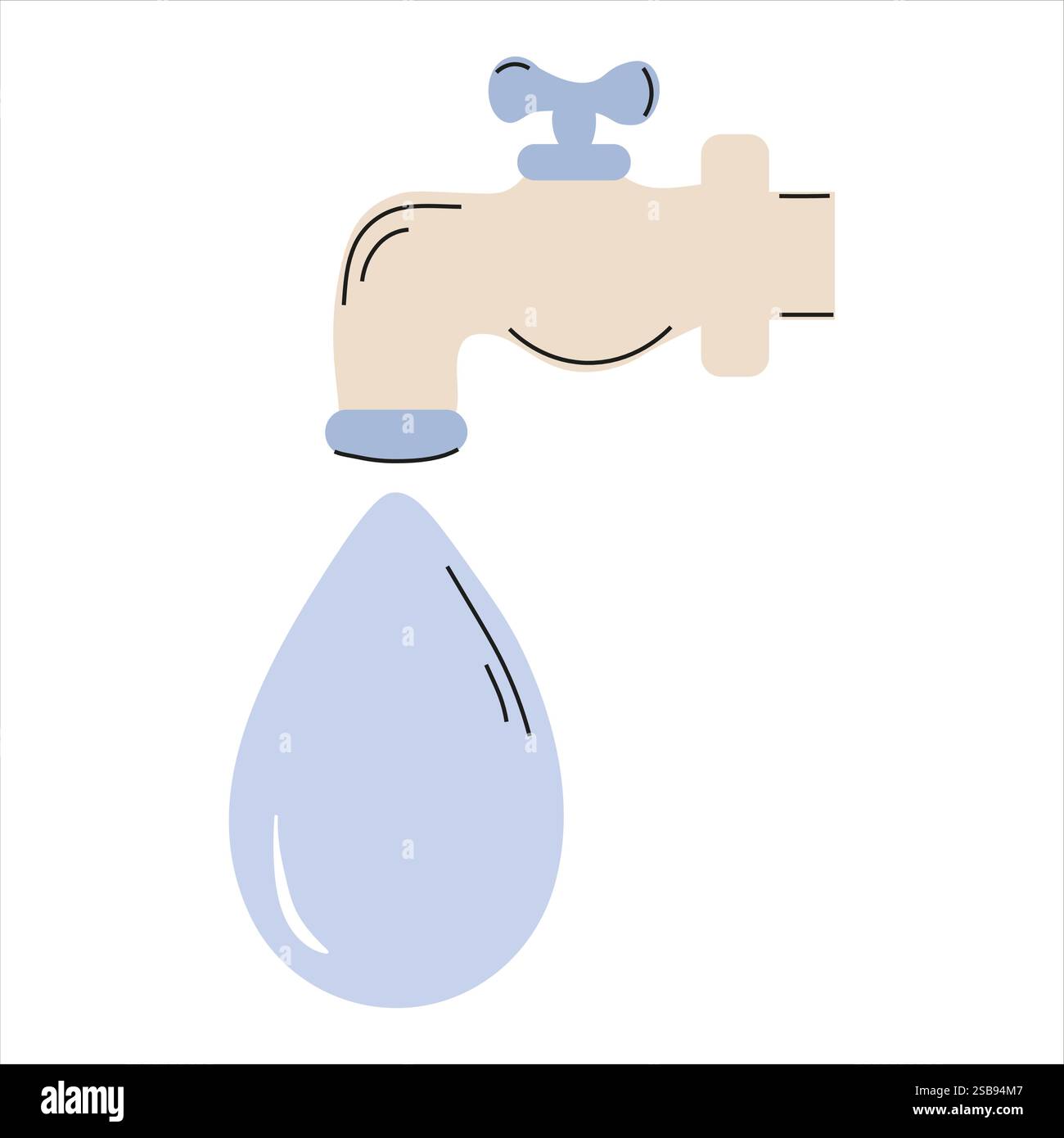 Faucet in pipe drip Stock Vector Images - Alamy