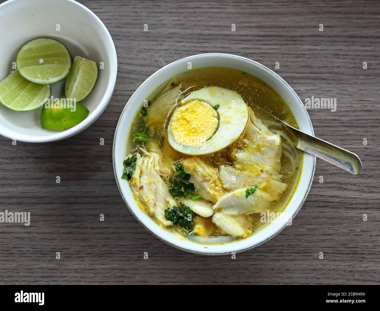 Soto Ayam Lamongan, traditional chicken soup from Indonesia Stock Photo ...