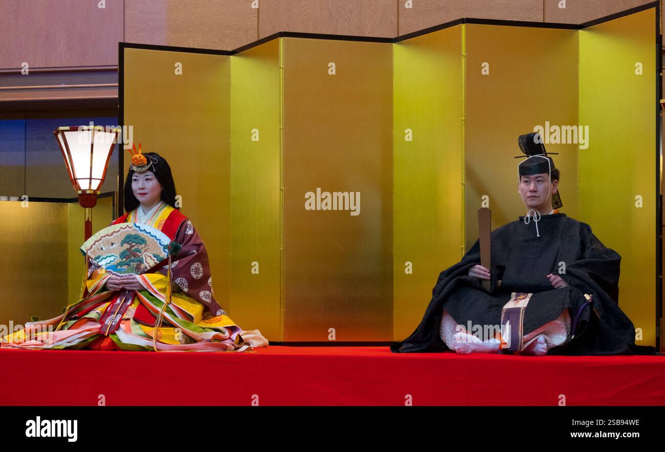 Human Hina Ningyo dolls enact the Girl's Day event taking place ...