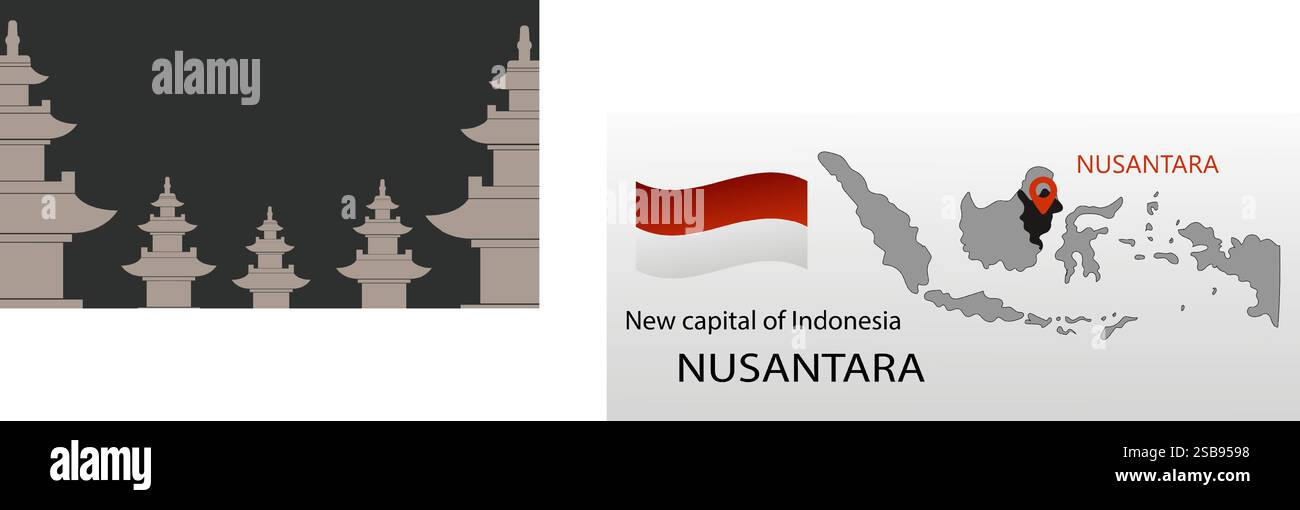 Nusantara: New Indonesian Capital Location Stock Vector Image & Art - Alamy
