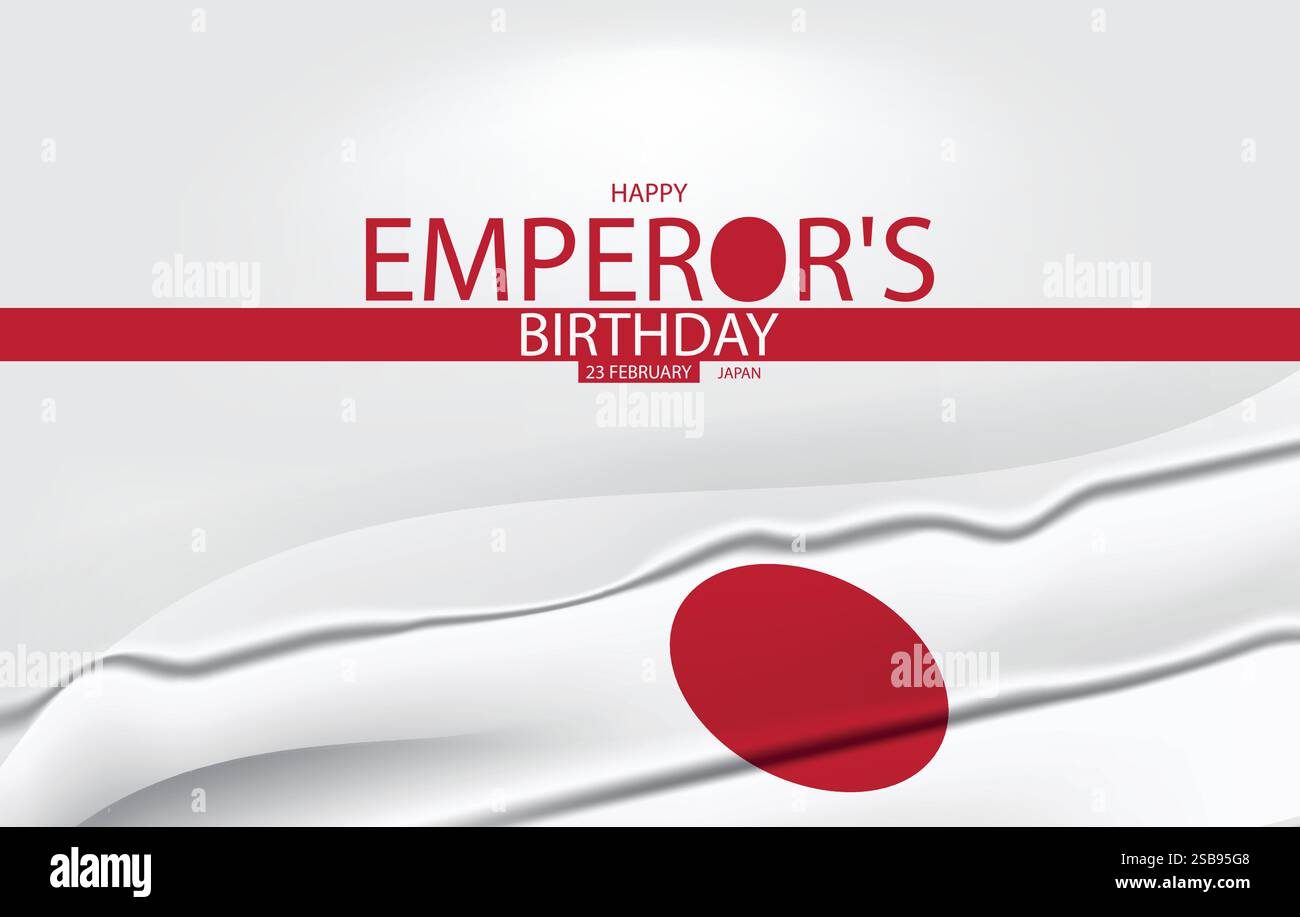 A digital illustration commemorating the Japanese Emperor's Birthday on ...