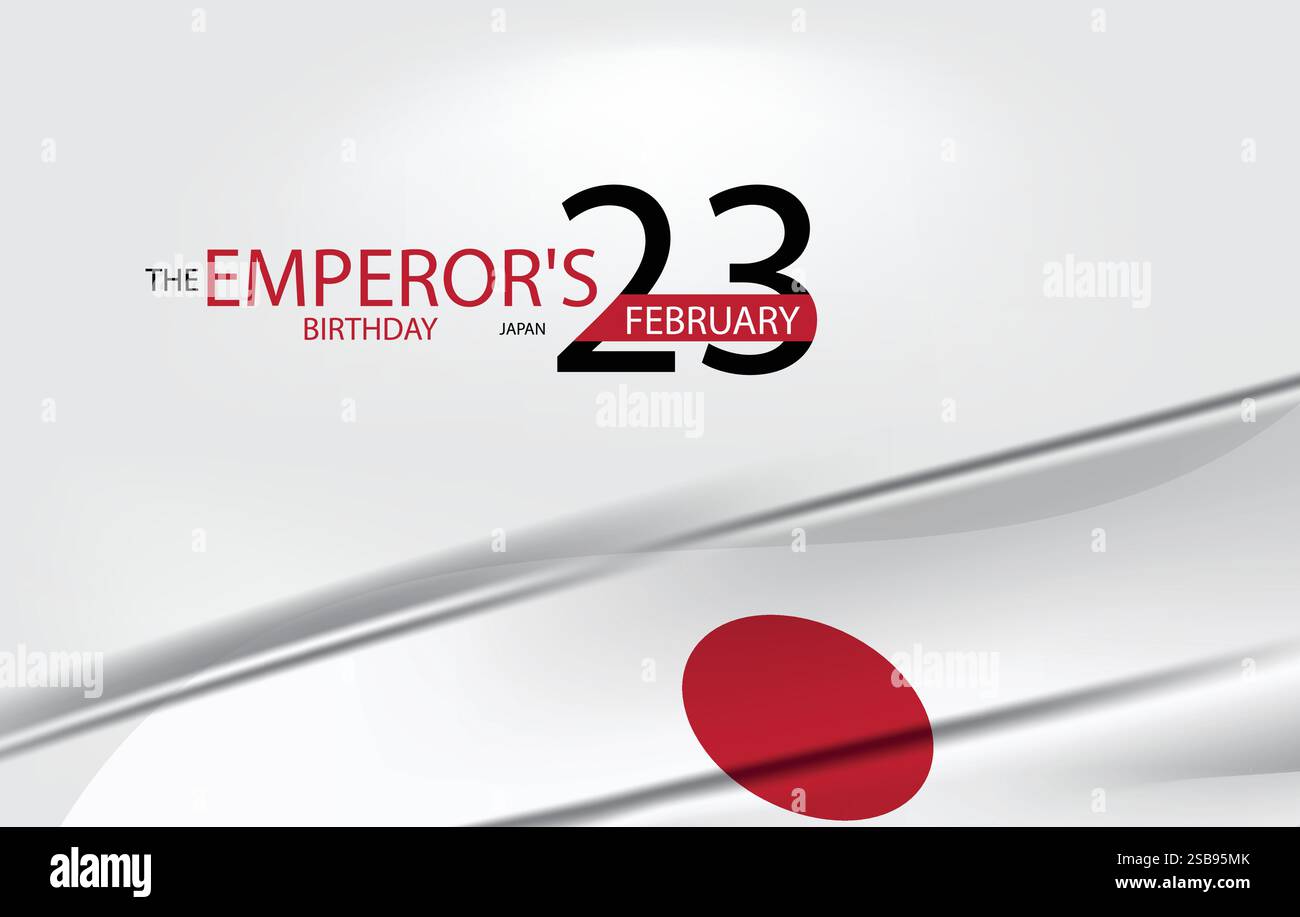 A digital illustration commemorating the Japanese Emperor's Birthday on ...