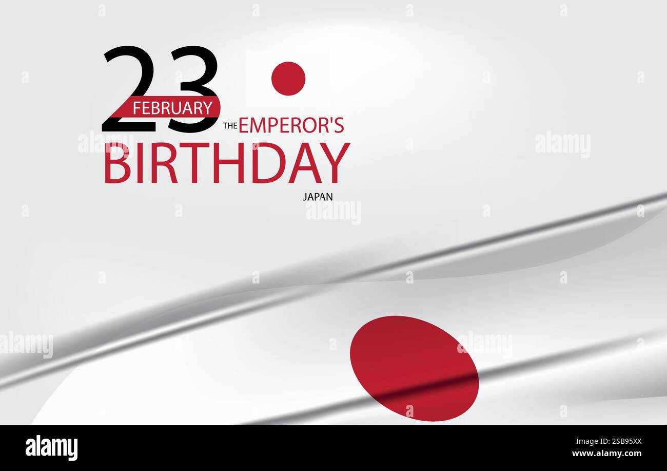 A digital illustration commemorating the Japanese Emperor's Birthday on ...