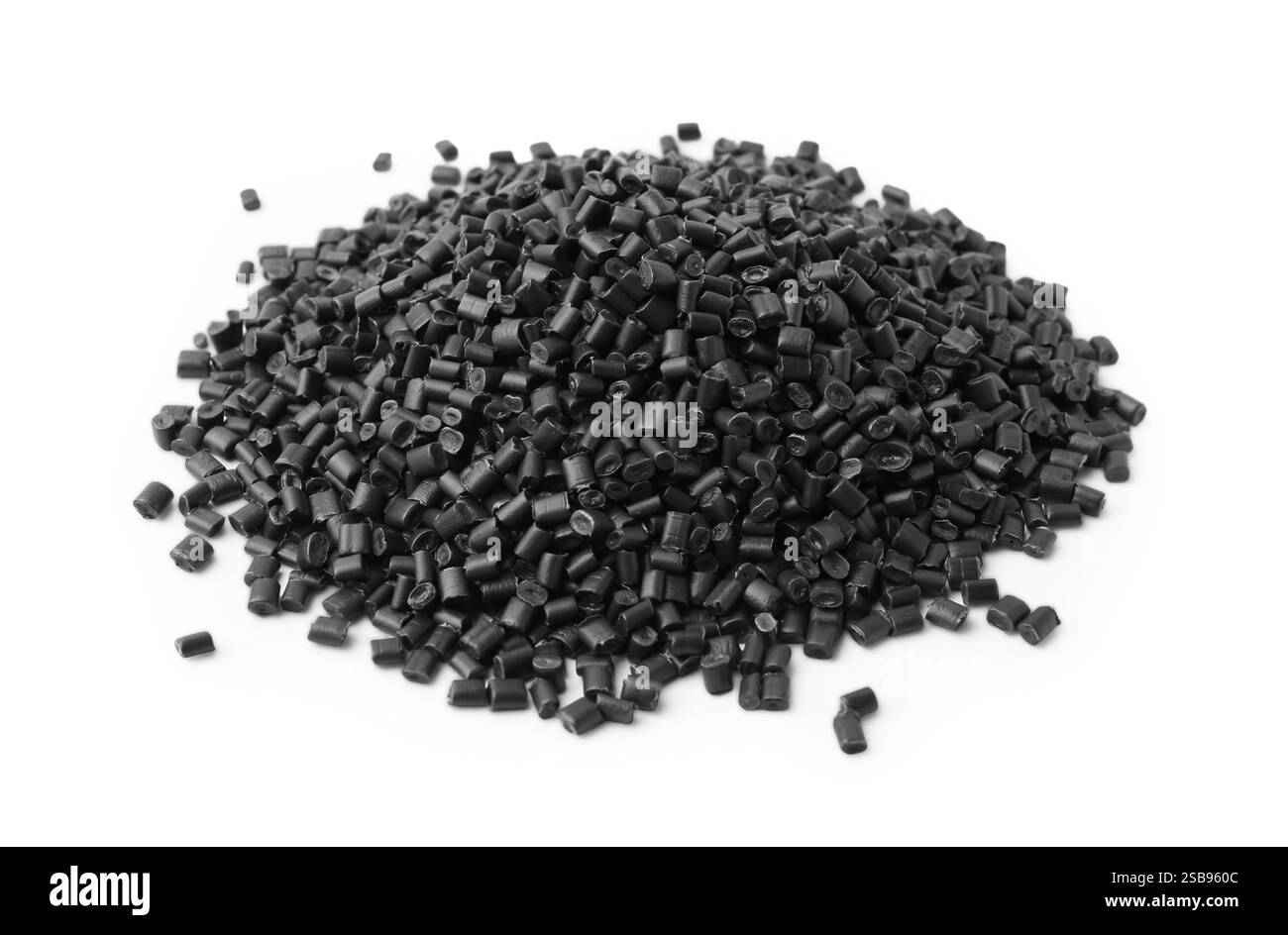 Pile of black plastic granules isolated on white Stock Photo - Alamy