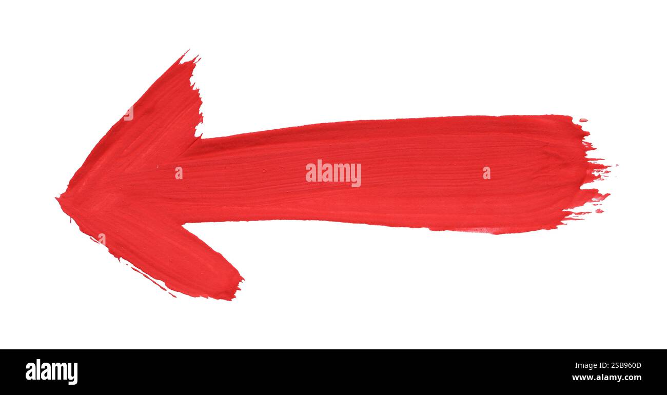 Red white left arrow Cut Out Stock Images & Pictures - Alamy