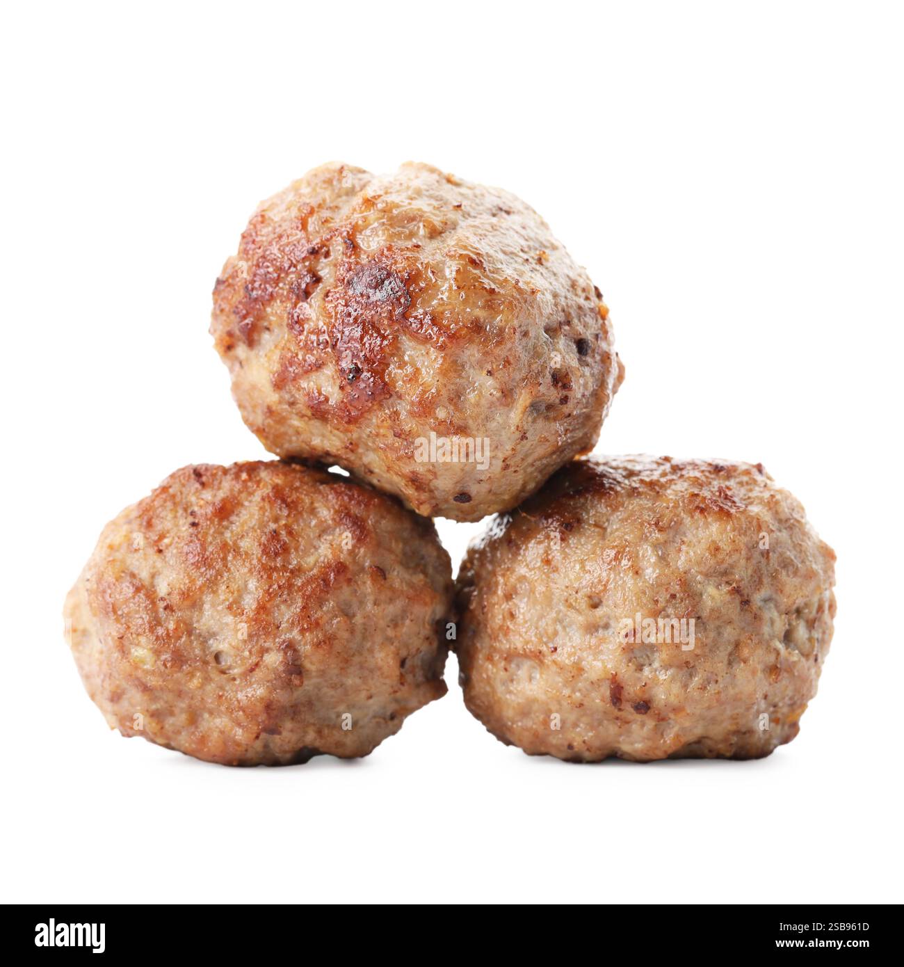 Group of tasty cooked meatballs isolated on white Stock Photo - Alamy