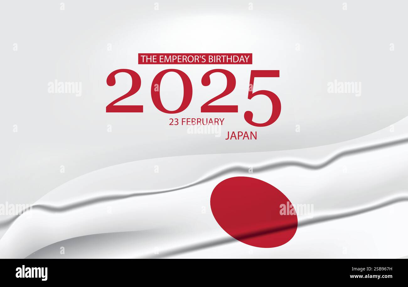 A digital illustration commemorating the Japanese Emperor's Birthday on ...